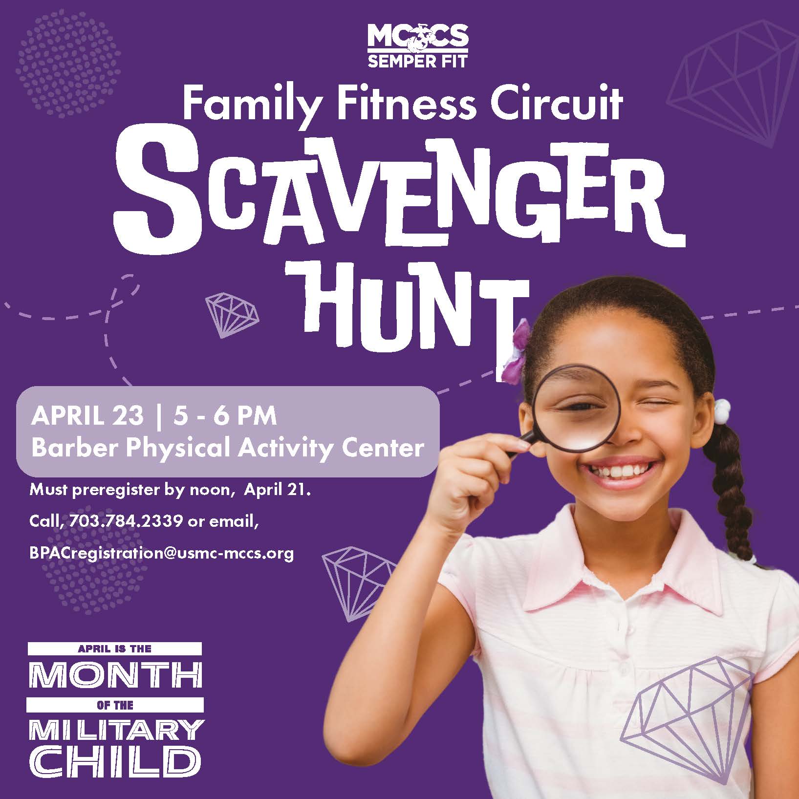 MCCS Family Fitness Circuit & Scavenger Hunt